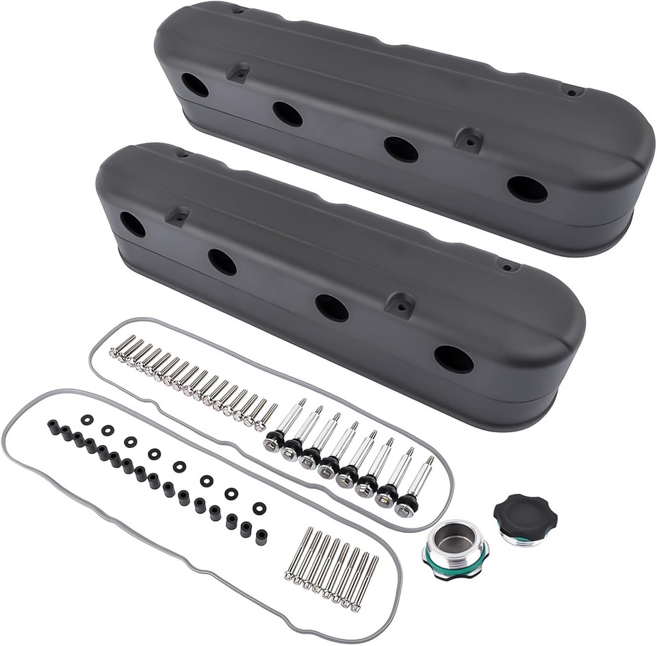 Aluminum Valve Covers with Coil Mounts w/Covers for Chevy LS LS1 LS2 ...