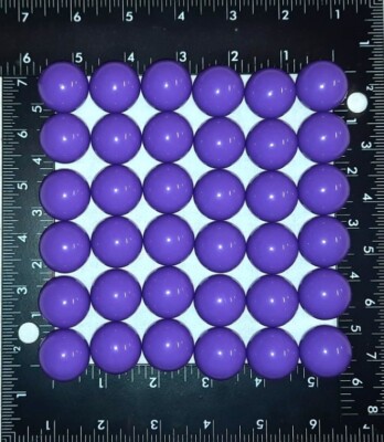 1 INCH Marbles PURPLE 25mm 36 Opaque 1" IN Acrylic Plastic Marbles ...