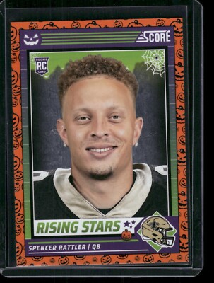 2024 Score Halloween Spencer Rattler RC Combo Orange Pumpkin #45 | eBay