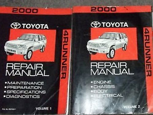 2000 Toyota 4RUNNER 4 RUNNER Service Shop Repair Workshop Manual Set ...
