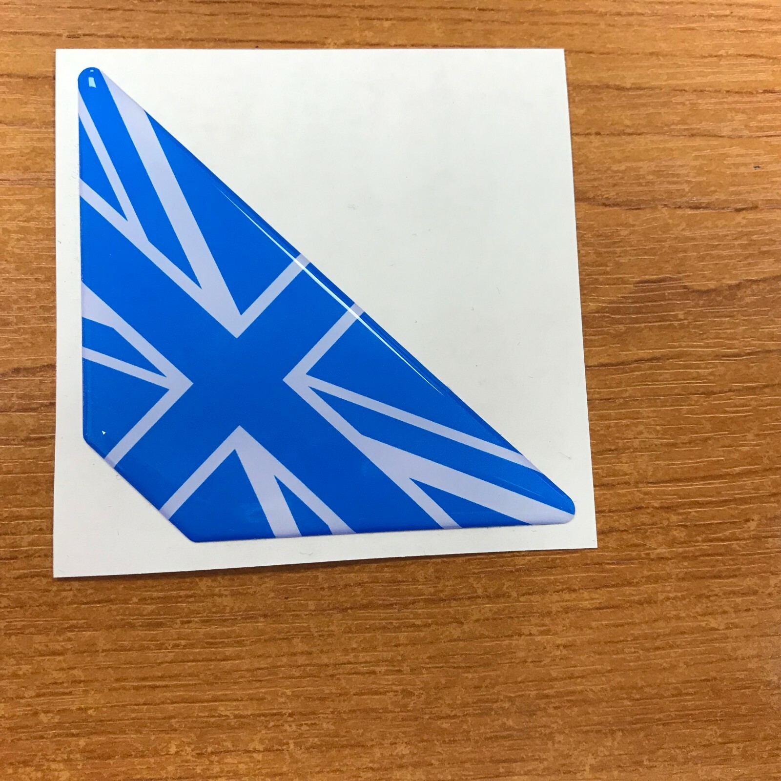 2 x Union Jack Corner Number Plate Stickers - Blue & White HIGH GLOSS ...