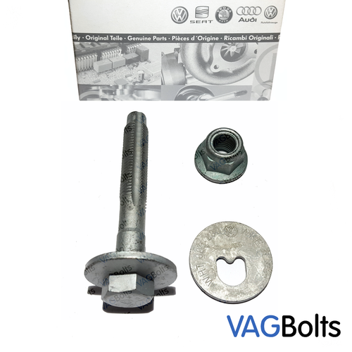 VW Audi Upper Rear Suspension Eccentric Bolt Nut Kit Camber Alignment ...