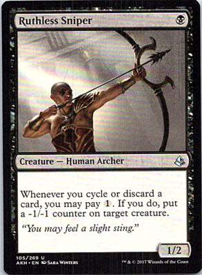 Ruthless Sniper Magic The Gathering Amonkhet Card Light Play X1 | eBay