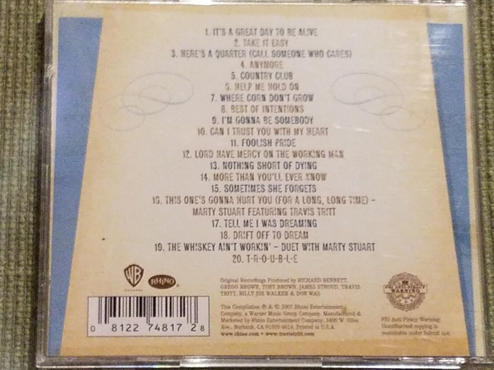 TRAVIS TRITT THE VERY BEST OF 20 TRACK CD FREE SHIPPING | eBay