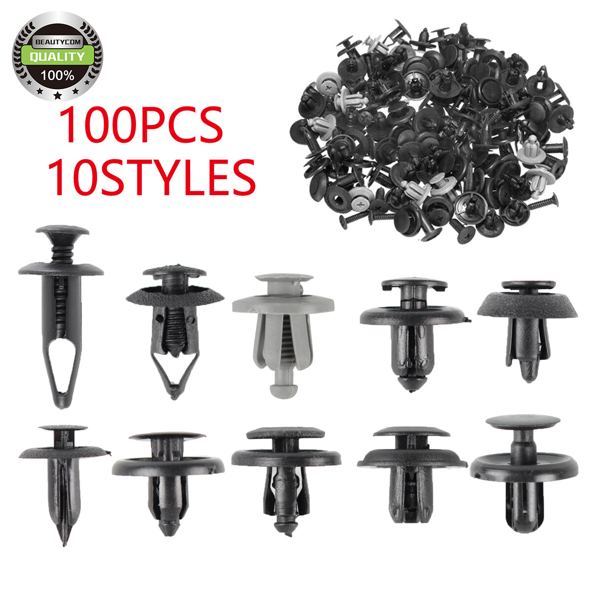 Set of 100 Bumper Fender Fastener Clips For Porsche Boxster Panamera ...