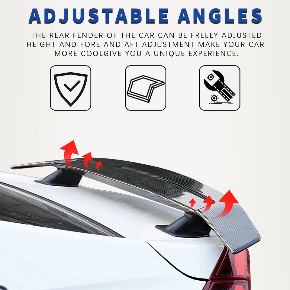 47" Carbon Fiber Race Car Trunk Rear Spoiler Lip Wing For Pontiac GTO ...