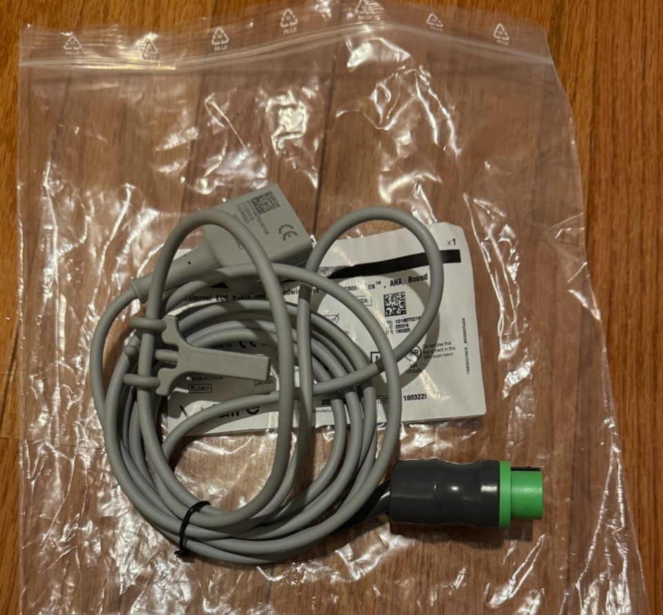 VYAIRE GE 1554AAO MECG Cable AHA Round for Corometrics Fetal Monitor ...