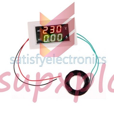 Digital Ammeter Voltmeter LCD Panel Amp Volt Meter AC 100A 300V 110V ...