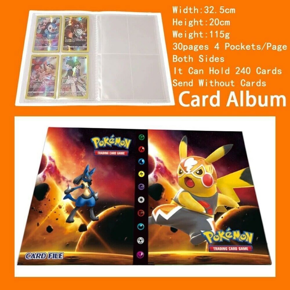 240 Ultra Pro Pokemon Card Folder Trading Cards Album Portfolio Binder ...