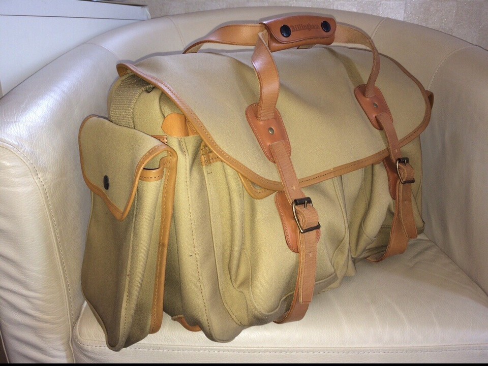 Billingham 550 Khaki Canvas / Tan Leather Camera Bag | eBay UK