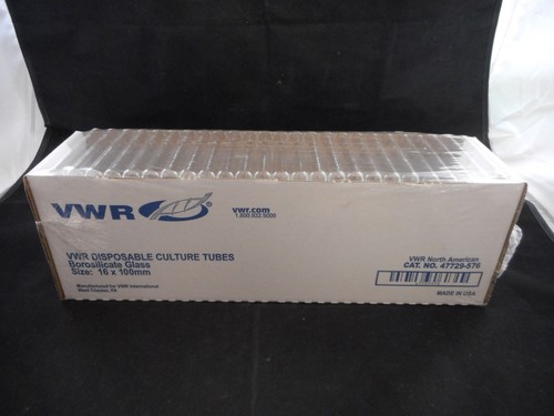 VWR Glass Culture Tubes 14mL 16 x 100mm Durex Borosilicate Approx. 250 ...