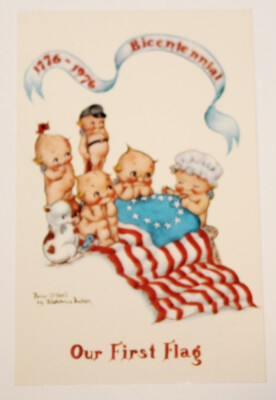 Our First Flag 1776-1976 Rose O'Neill Art Florence Baker Kewpie Doll ...