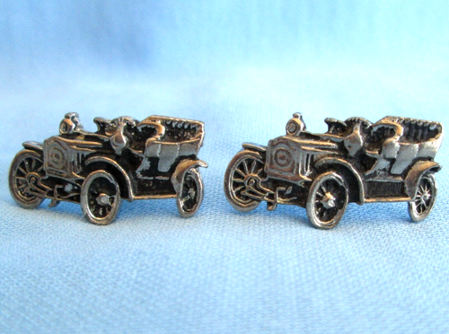 Vintage FORD MODEL T ~ 3-D Antique Car Automobile CUFFLINKS Cuff Links ...