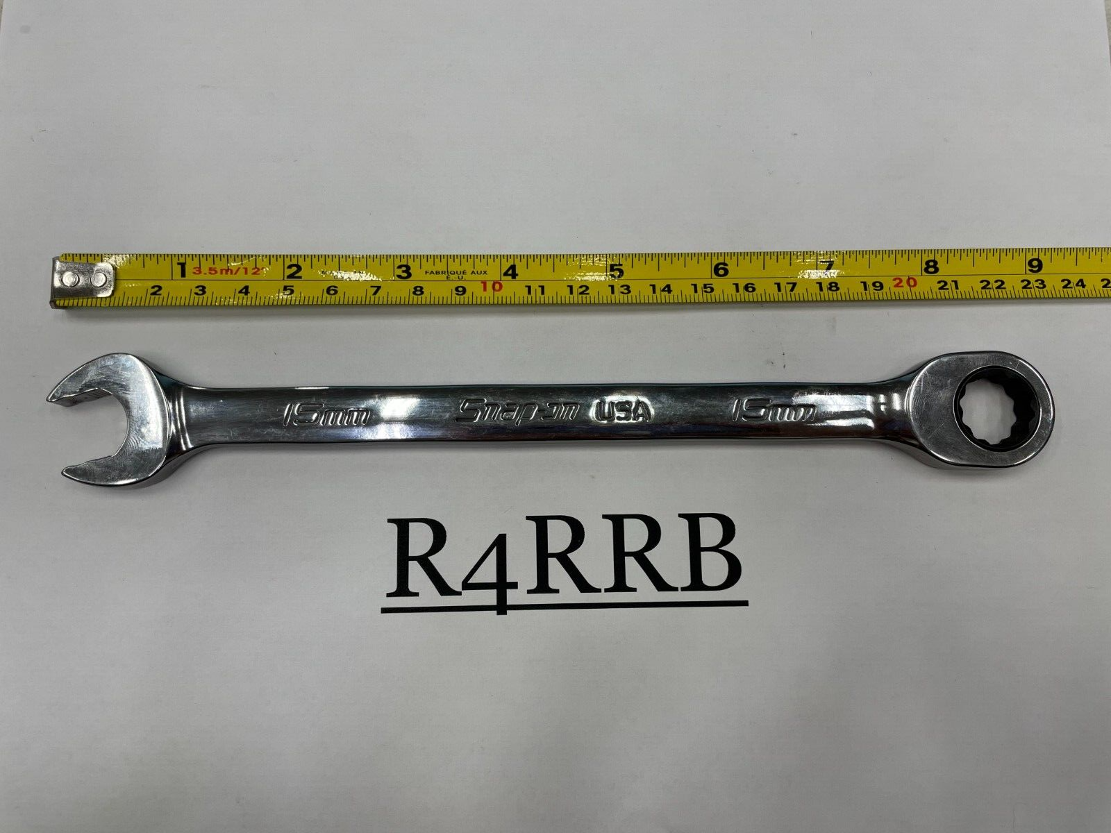 Snap-on Tools NEW 15mm Metric 0° Non-Reversing Ratcheting Combo Wrench ...