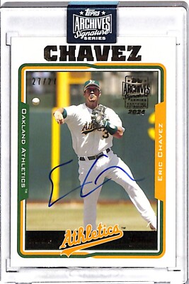 Eric Chavez 2024 Topps Archives Signature Series Auto /27 - 2005 Topps ...