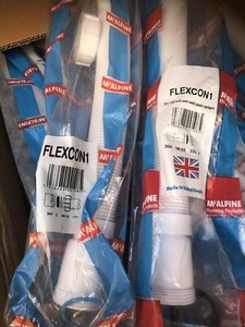 2x McALPINE FLEXCON 1 (1-1/4") 32MM FLEXIBLE WASTE CONNECTOR PIPE | eBay