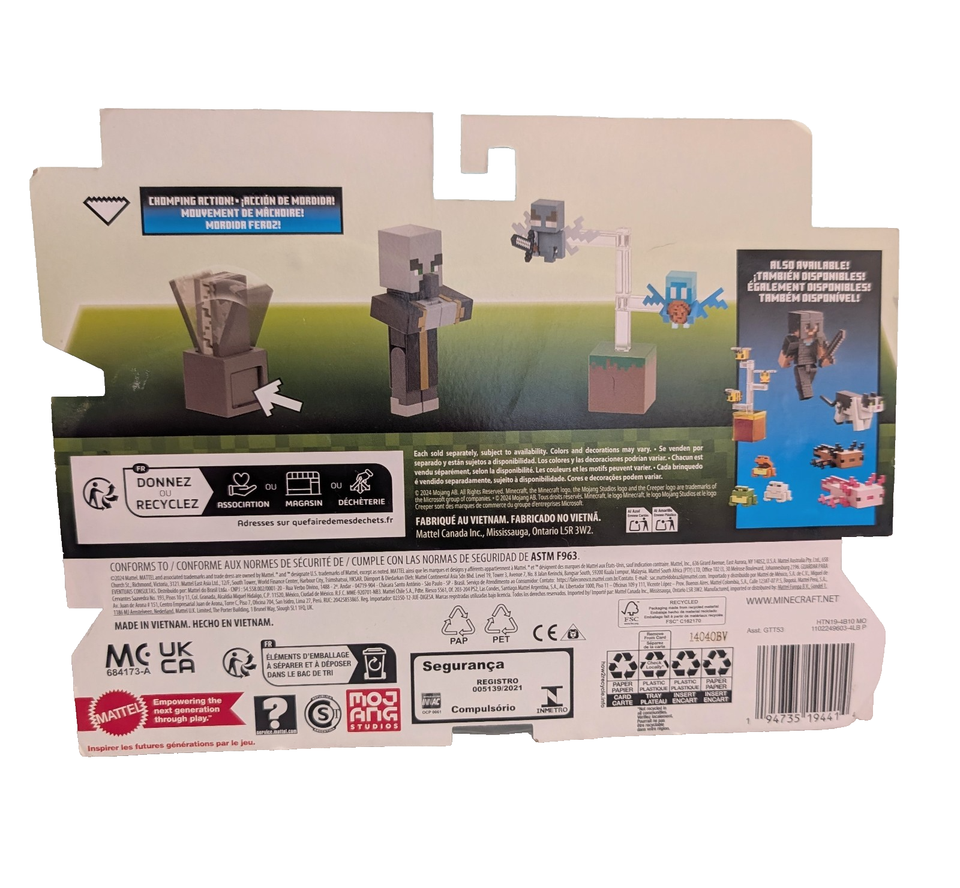 Mattel Minecraft 15th Anniversary Evoker and Magic Mobs 2024 | eBay