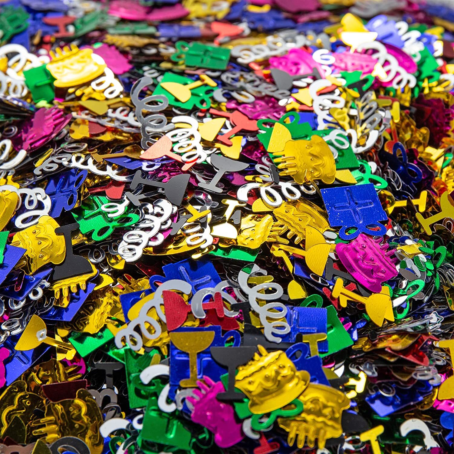 Onedor Plastic Multi-Shaped Confetti for Night Party Table Scatter ...