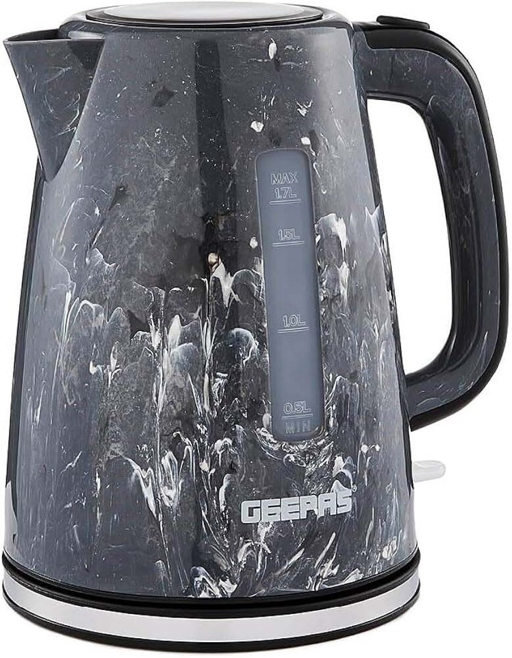 1.7L Cordless Electric Kettle Premium Rapid Boil Jug Kettle Black 2200W ...