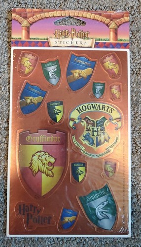 NEW Harry Potter Stickers Warner Bros HOGWARTS Gryffindor Slytherin ...