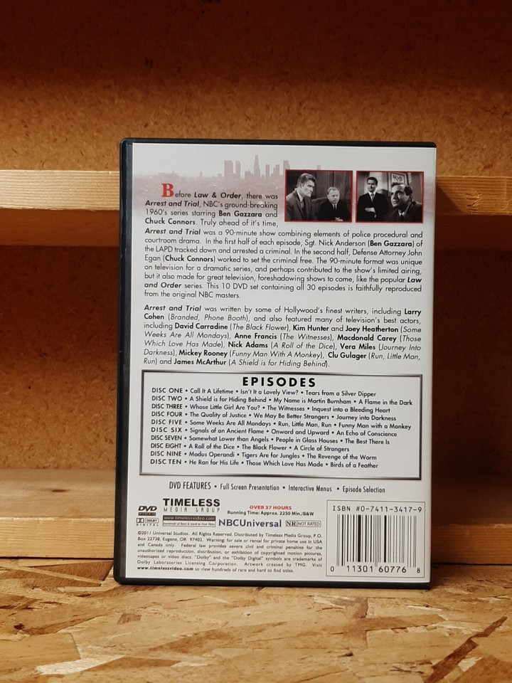 ARREST & TRIAL 10 DISC DVD COLLECTION Timeless Media Group Ben Gazzara ...