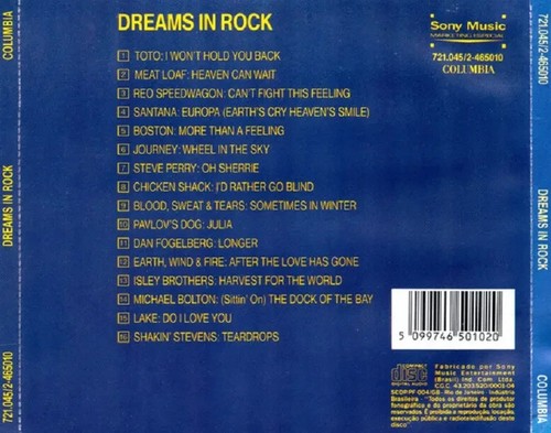 used CD dreams in rock - 16 tracks - toto - meat loaf - reo speedwagon ...