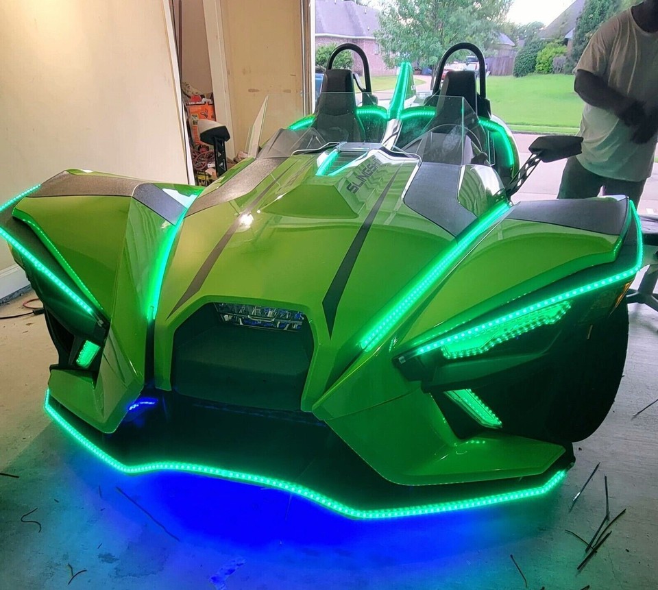 TINTED 8PCS 16.5FT CHASING Light Strips for Slingshot S/R/SL/SLR/GT APP+RF Ryker | eBay