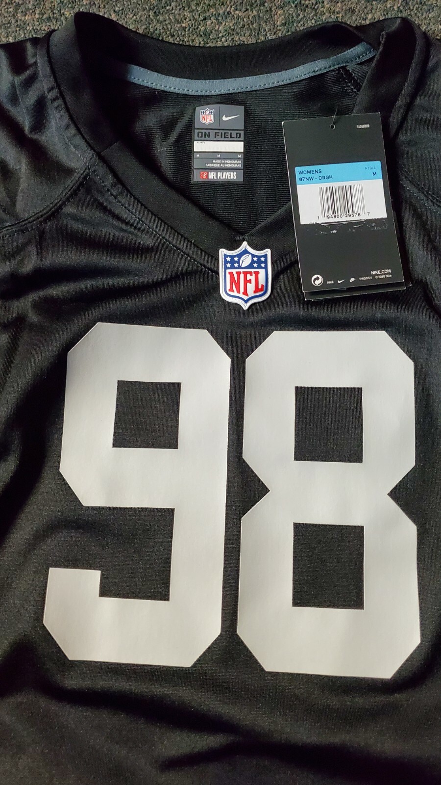 LAS VEGAS RAIDERS MAXX CROSBY #98 NIKE AUTHENTIC GAME WOMENS LARGE ...