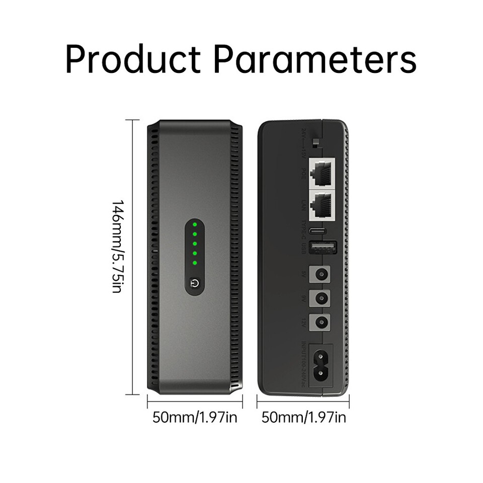 10400mah / 12V UPS Uninterruptible Power Supply Battery Backup Router ...