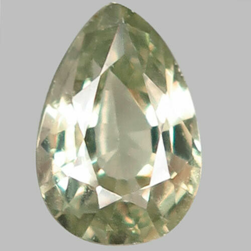 0.91 Ct Natural Green Sapphire Pear Shape Unheated Gemstone for Jewelry ...