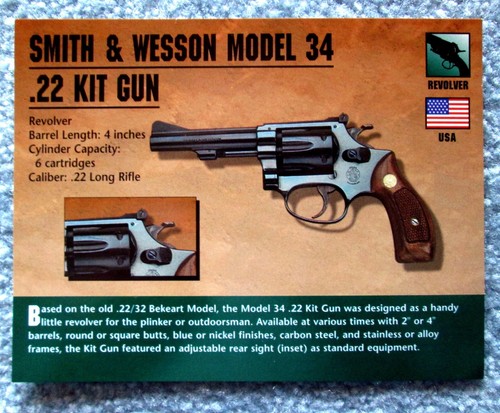 Smith & Wesson Model 34 .22 Kit Gun Revolver Classic Firearms Photo ...