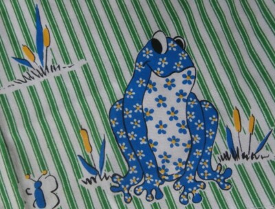 c 1969 Woodstock Head Scarf Hallucinogen LSD Frog Licking BoHo Chic ...