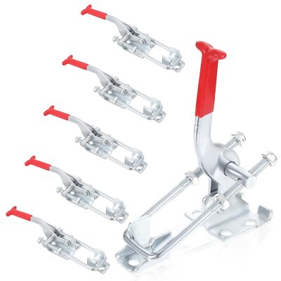 6-Pack 2000lbs Capacity Self-Lock Large Toggle Latch Adjustable Latch U ...