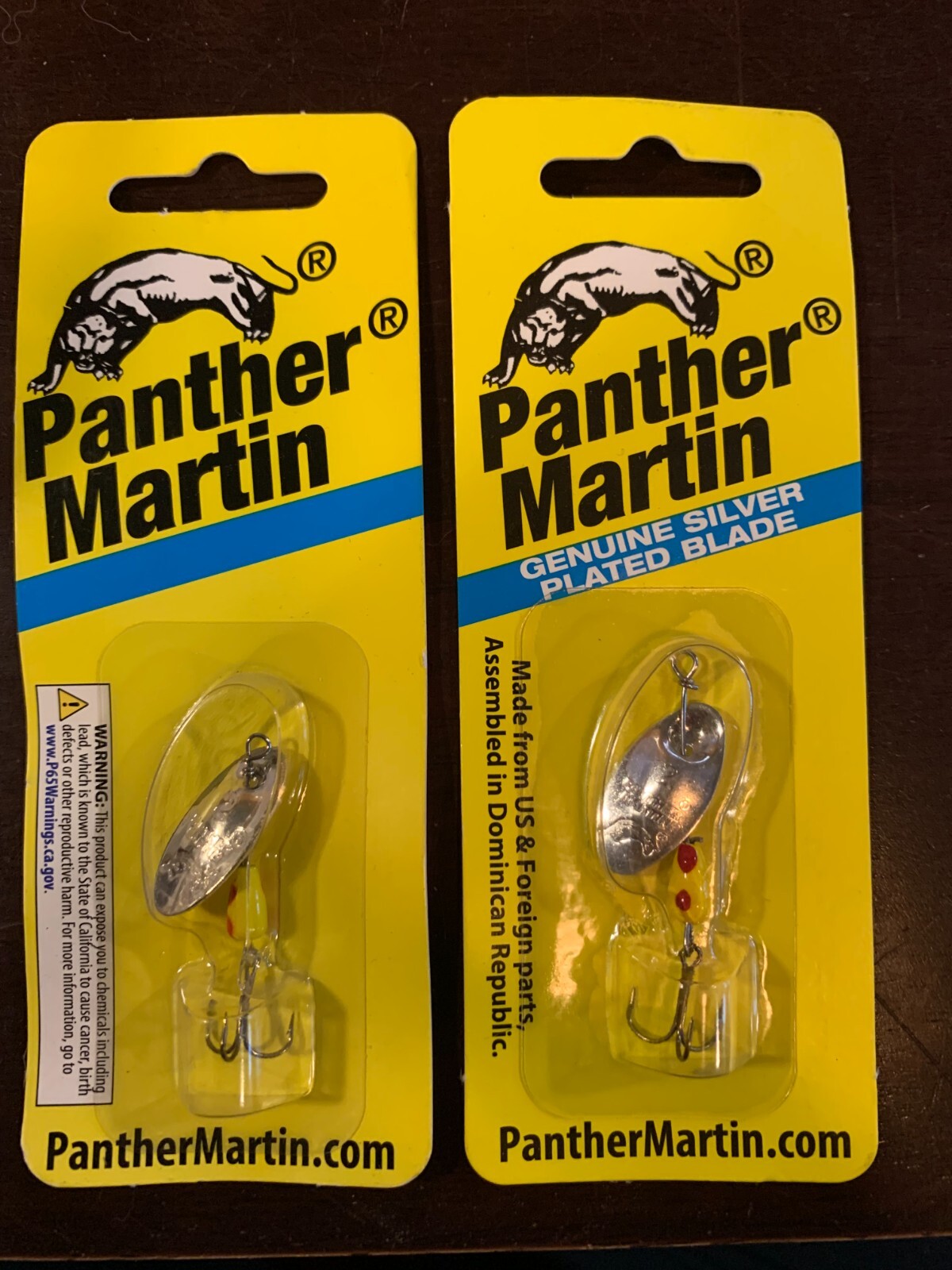 Panther Martin 1/16oz. fishing bait/lure Silver-Plated blade Lot x2 NEW ...