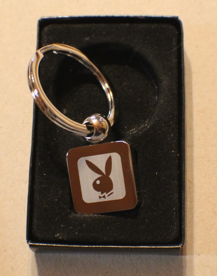 Vintage PLAYBOY BUNNY KEYCHAIN/KEYRING Chrome Finish w/Matte Finish Around Bunny | eBay