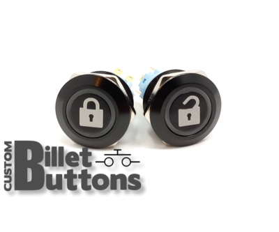 DOOR LOCK UNLOCK Laser Etched Billet Push Buttons 12V LED Car ...