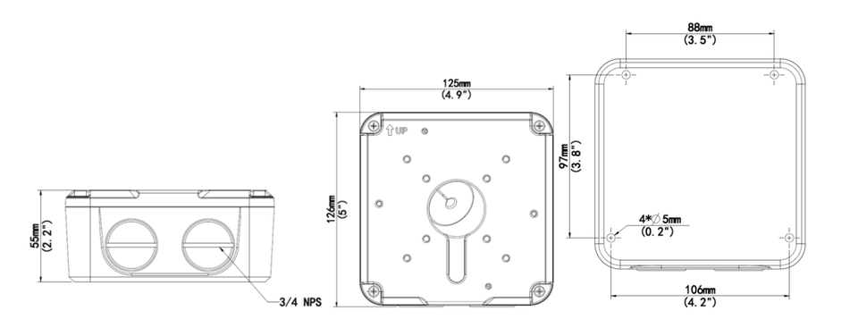 New UNV Uniview Junction Box TR-JB07-IN for Bullet and Dome Cameras ...