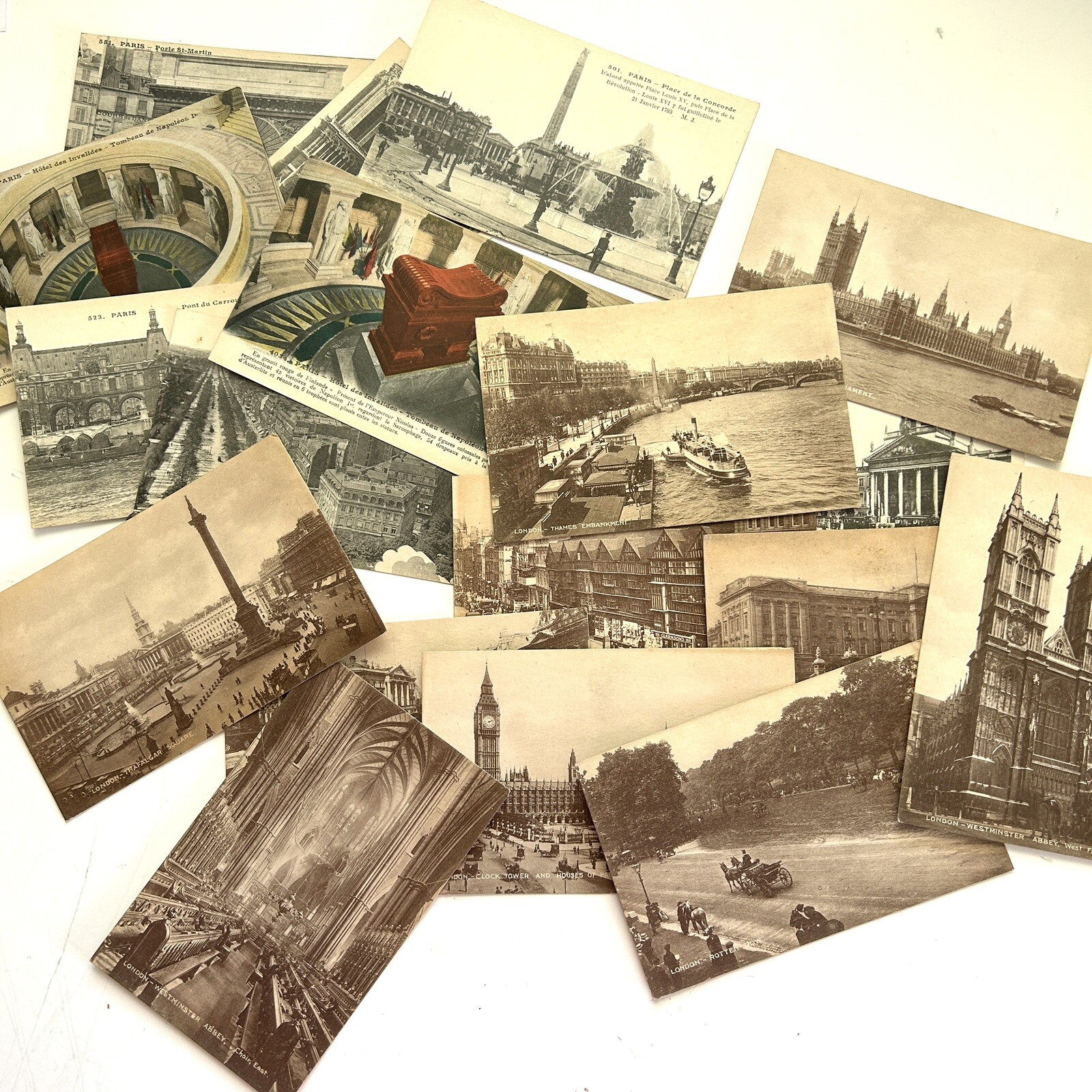 WW1 Era RPPC Real Photo Postcards London Paris lot of 17 Cards | eBay