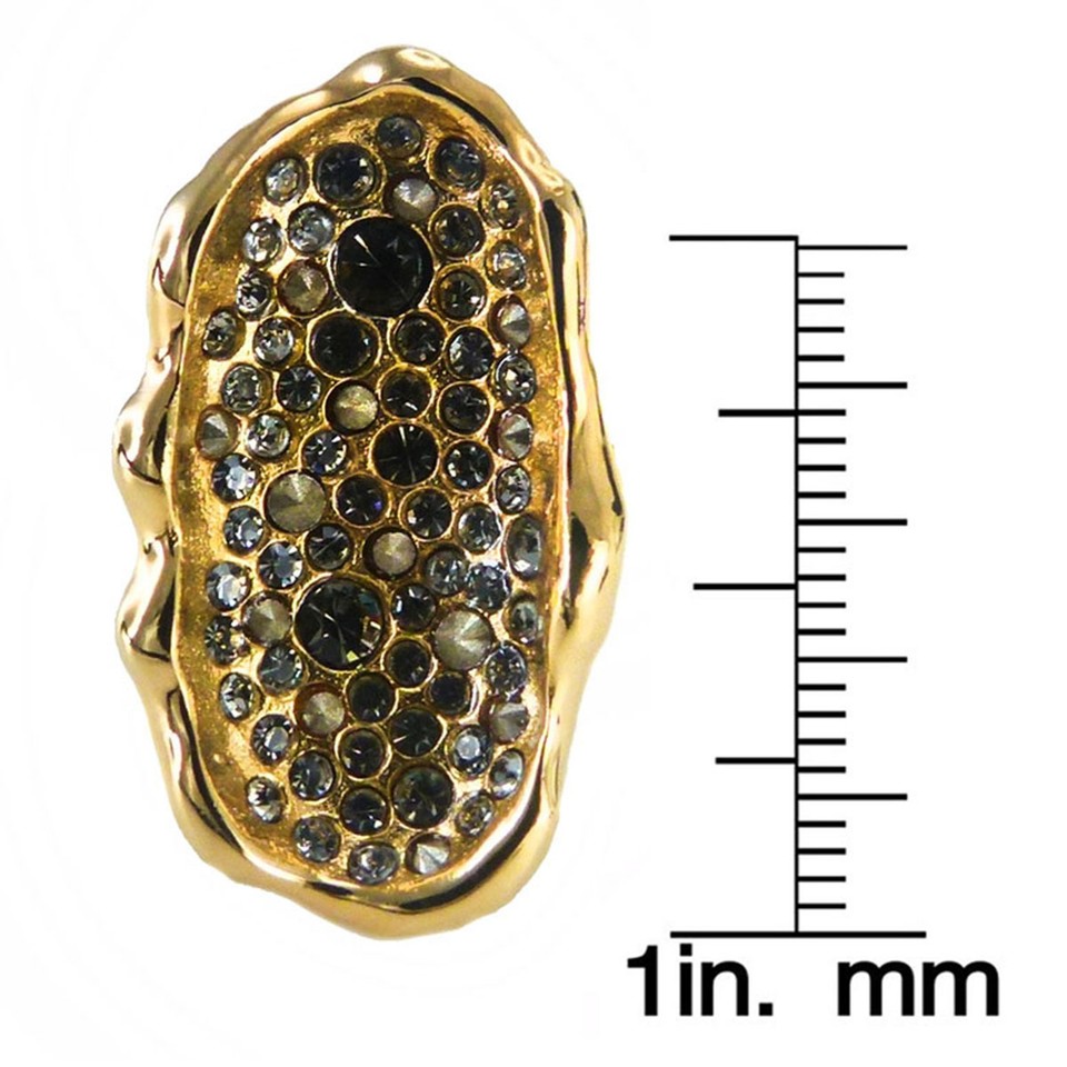 De Buman 18K Yellow Gold Plated & Crystal Ring Size 7/ 8 | eBay