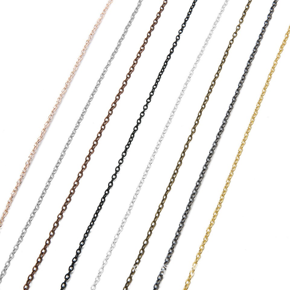 10Yards/Roll 2x3mm/3x4mm Metal Iron Cross Cable Chain 8 Colors "O ...