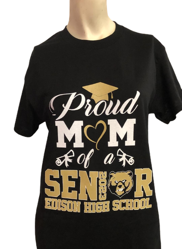 Edison Golden Bears "2023 Senior Mom" Tshirt | eBay