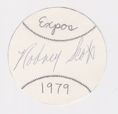 RODNEY SCOTT SIGNED EXPOS 3" BASEBALL DISC AUTO AUTOGRAPH DATED 1979 ...
