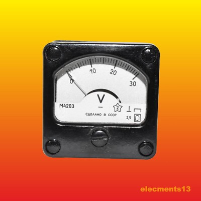 0-30 V M4203 ACCURACY CLASS 2.5 VOLTMETER ANALOG CURRENT METER 40X40 | eBay