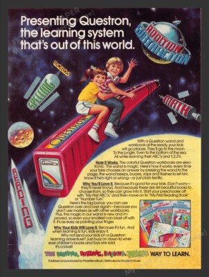 Questron Learning System for Kids Illustration 1980s Print ...