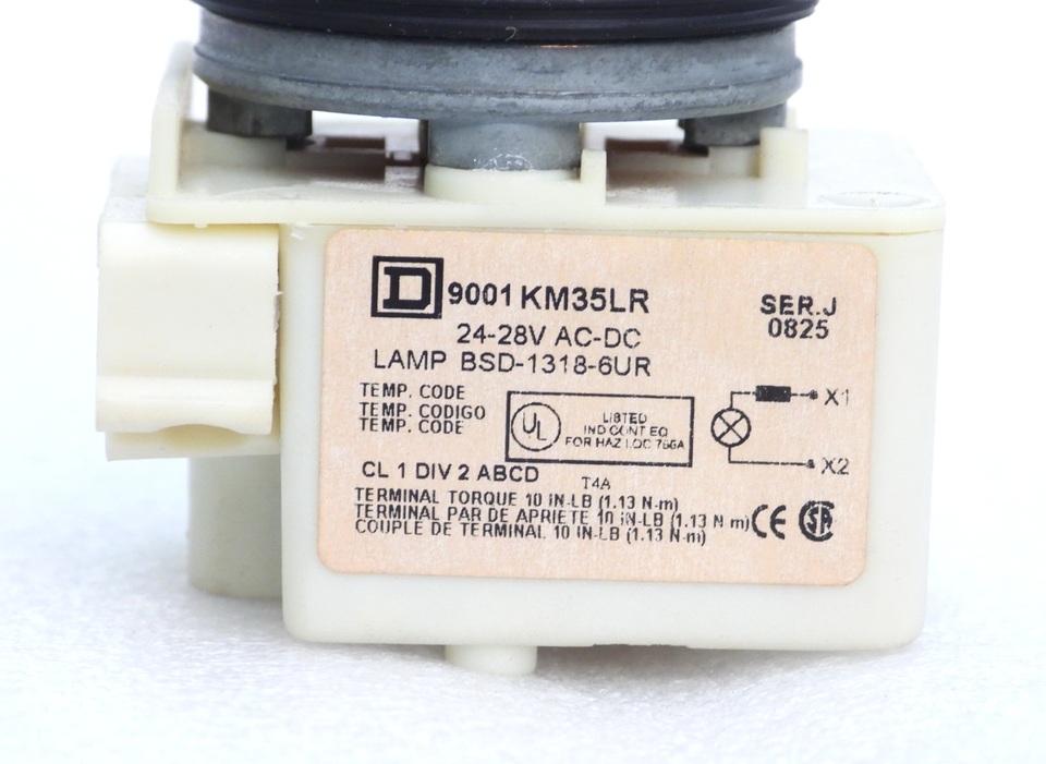 NOS TELEMECANIQUE 9001KM35LR INDUSTRIAL RED LED PILOT LIGHT MODULE 24 ...