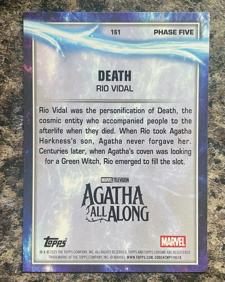 2025 Topps Marvel Chrome Studios RIO VIDAL DEATH DEBUT RAYWAVE #161 | eBay