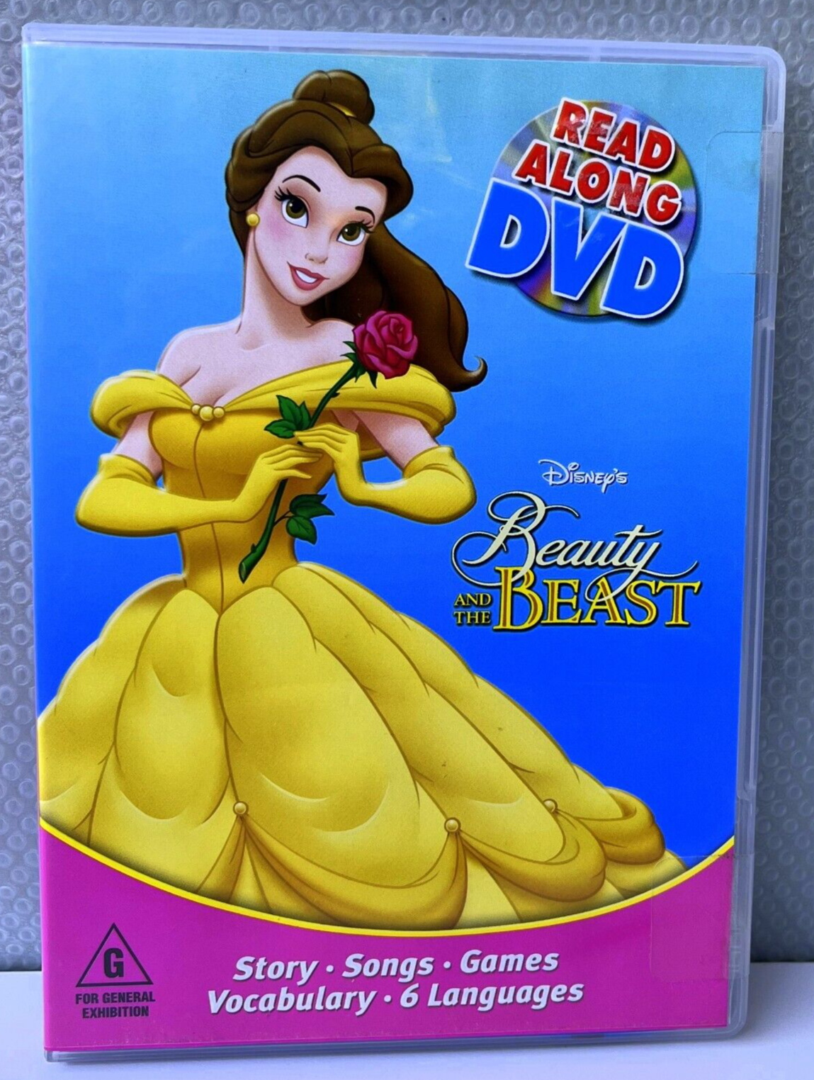 WALT DISNEY DVD PAL READ-ALONG DVD BEAUTY AND THE BEAST 6 languages 85 ...