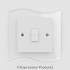 Double / Single Light Switch / Plug Socket Back Plate Finger Surround ...