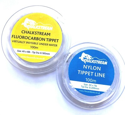 100m Trout Fly fishing TIPPET LINE NYLON or FLUOROCARBON | eBay