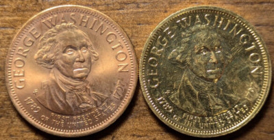 1789-1797 George Washington 1st President Commemorative Coin Token Lot ...
